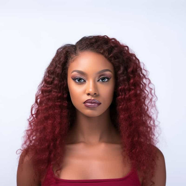Water curl in maroon(full frontal) 11-530# - ~EVA Hair
